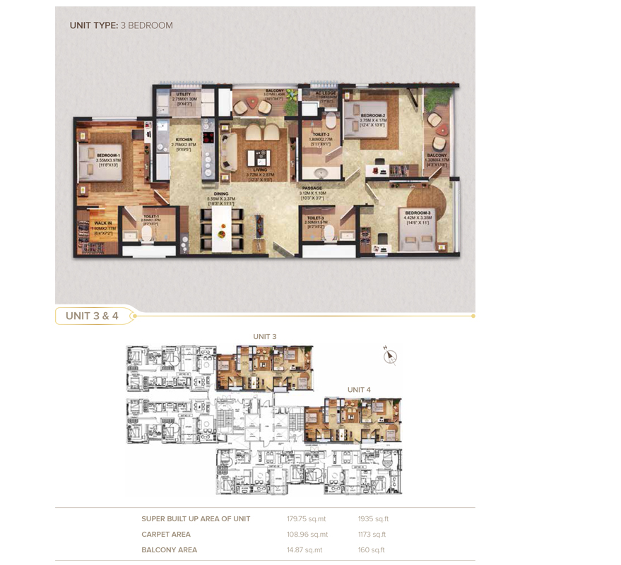 Brigade Residences Floor Plans - WTC, Perungudi