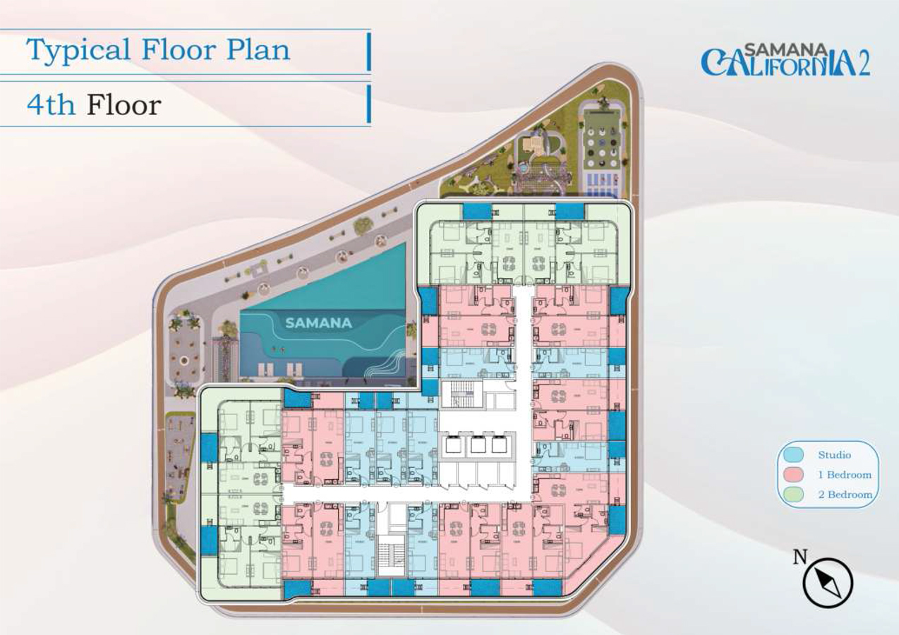California Phase 2 Apartments with Private Pool - Floor Plan