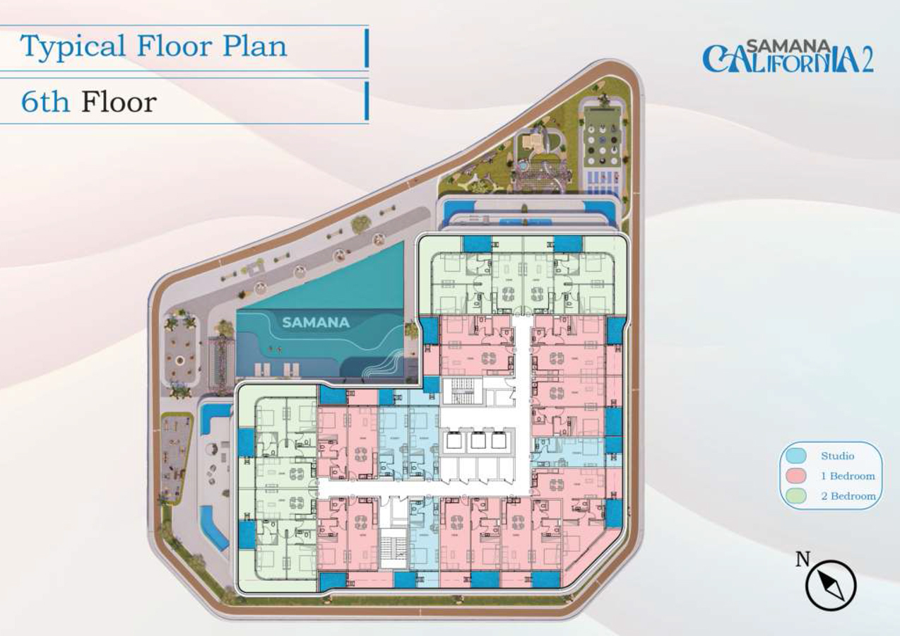 California Phase 2 Apartments with Private Pool - Floor Plan