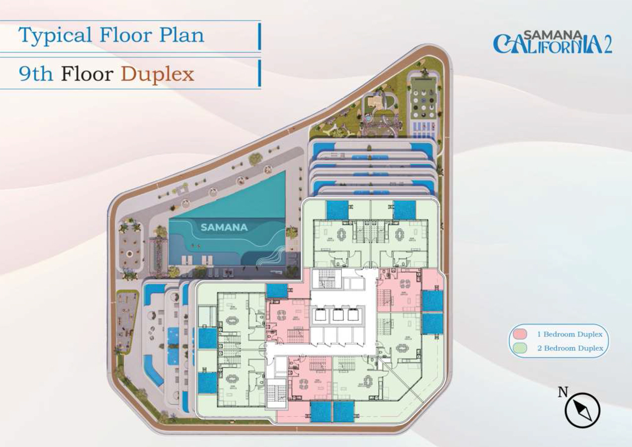 California Phase 2 Apartments with Private Pool - Floor Plan